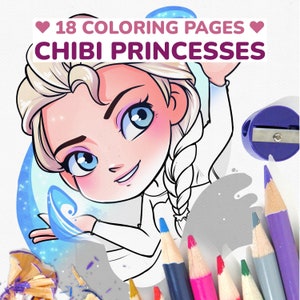 disney chibi couples coloring pages