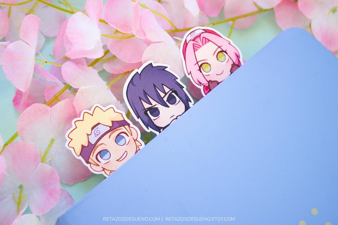 Naruto Shippuden Kawaii Bookmark Shonen, Naruto Sasuke Sakura Paper ...