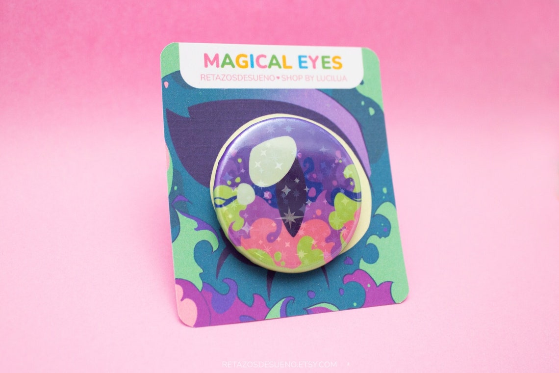 Dragon Magical Eyes Pin Badge for Bags and Clothes, Decora Fairy Key ...