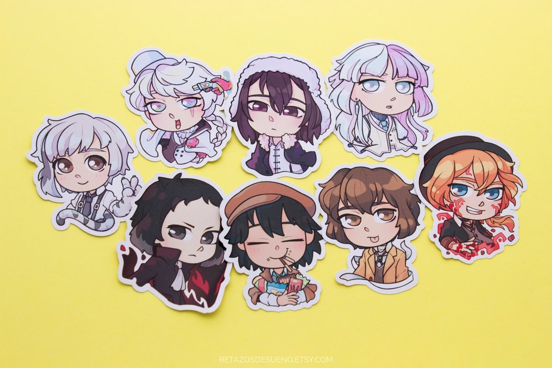 Osamu Dazai Chuuya Nakahara Sticker, Bsd Stickers Atsushi Akutagawa ...