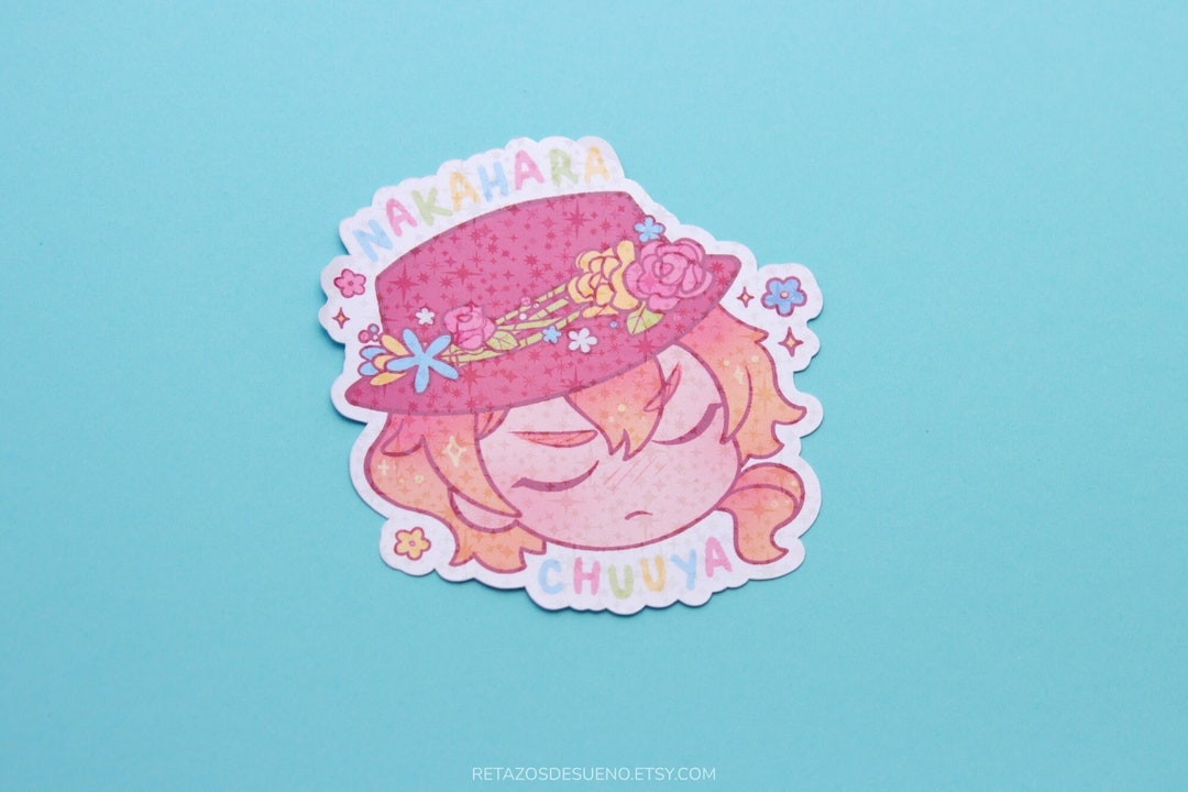 Chuuya Nakahara Holographic Sticker, Bsd Bungo Wan Chuuya Nakahara ...