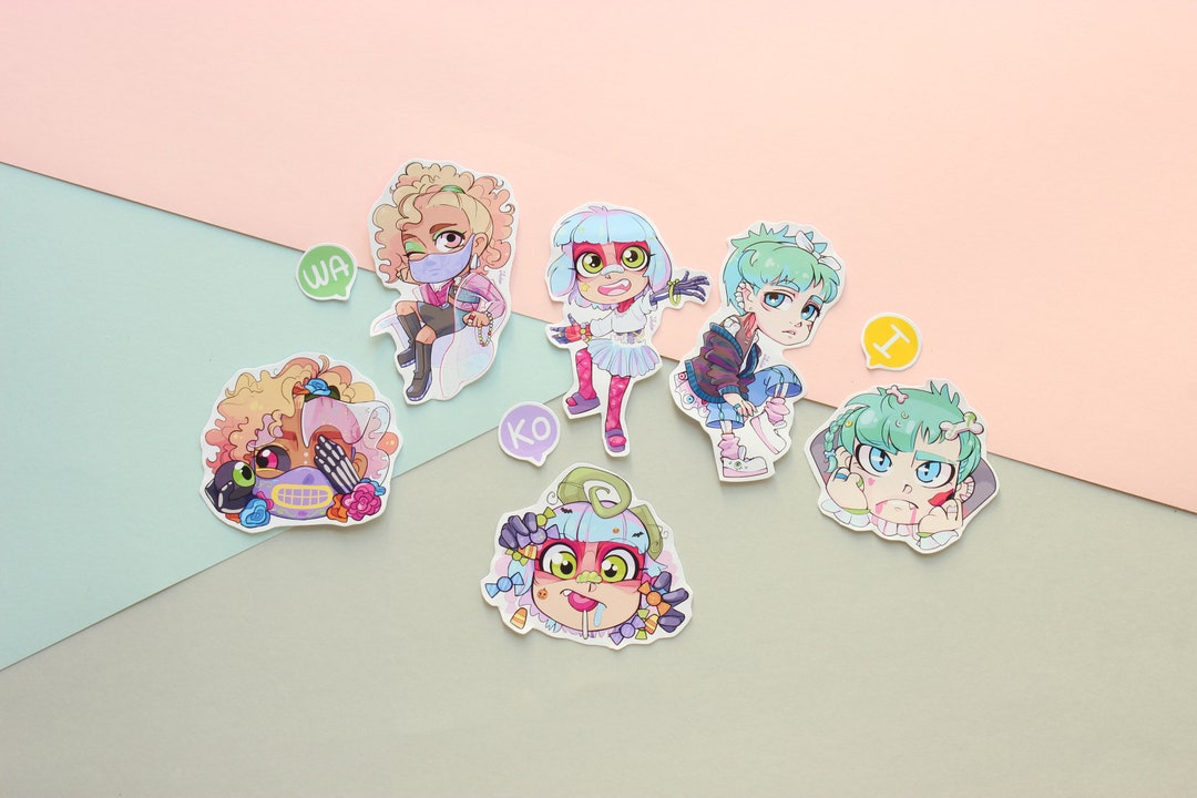 Halloween Stickers Decora Key Monsters Inspired for - Etsy