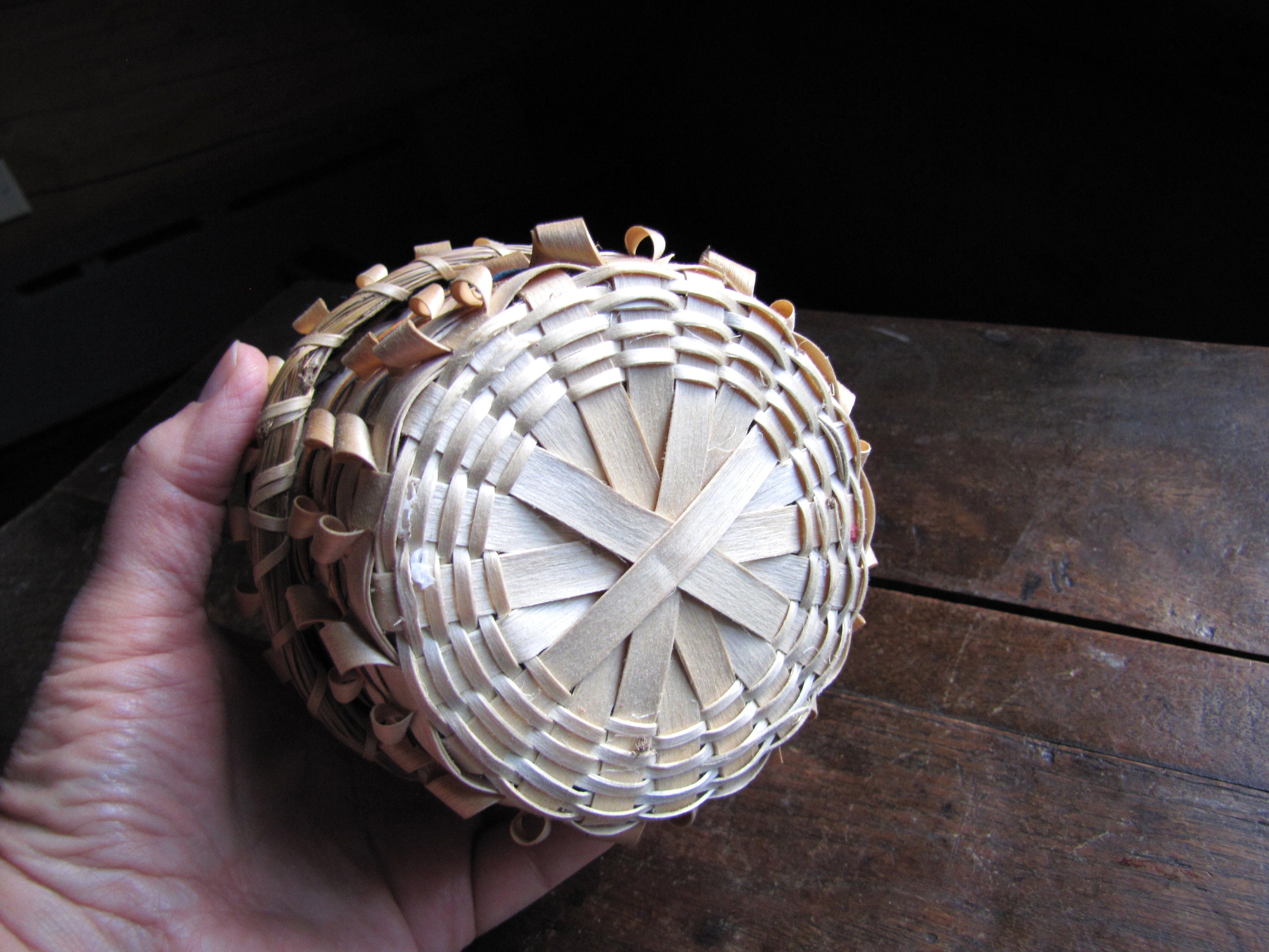 Passamaquoddy Basket, Wabanaki Miniature Basket,, Ash Splint Basket ...