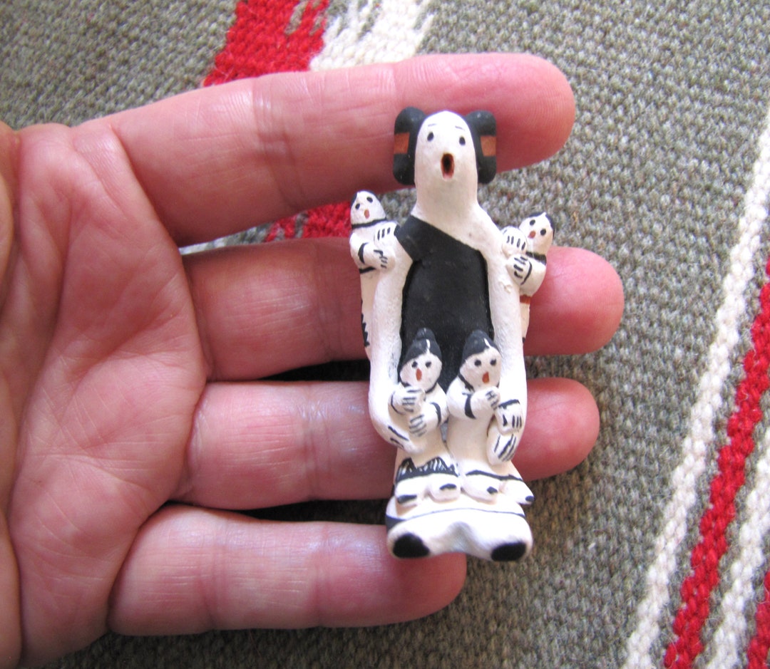 Miniature Storyteller, Acoma, Vintage Acoma Storyteller, Acoma Pottery ...