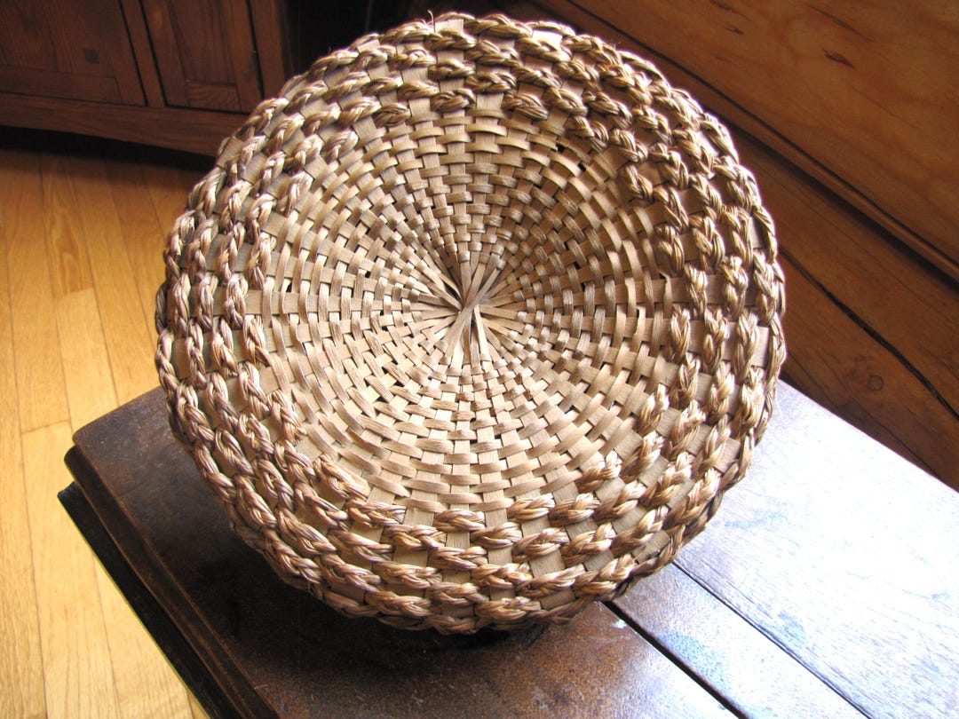 Early 1900's Mi'kmaq Passamaquoddy Sewing Basket, Wabanaki, Northeast ...