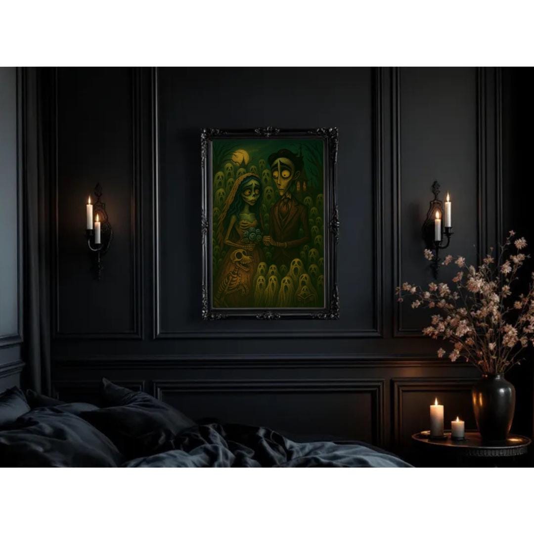 Corpse Bride Gothic Wall Art | Dark Tim Burton Digital Download |spooky ...