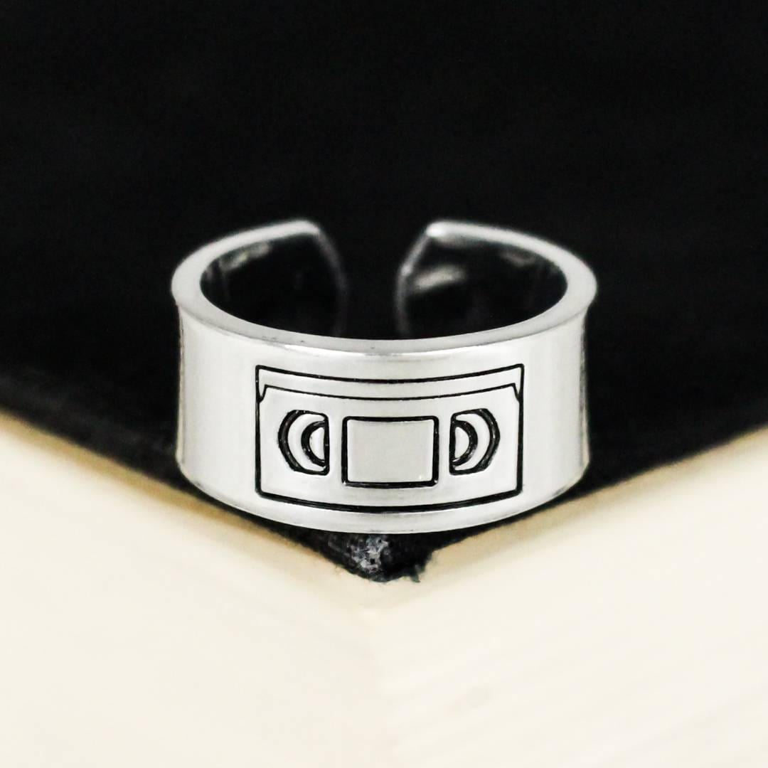 VHS Ring, VHS Collector, Horror Movies, Adjustable Ring, Aluminum Cuff ...
