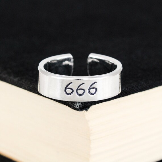 666 Ring Hail Satan Teufel Goth Ring Gothic Aluminium | Etsy