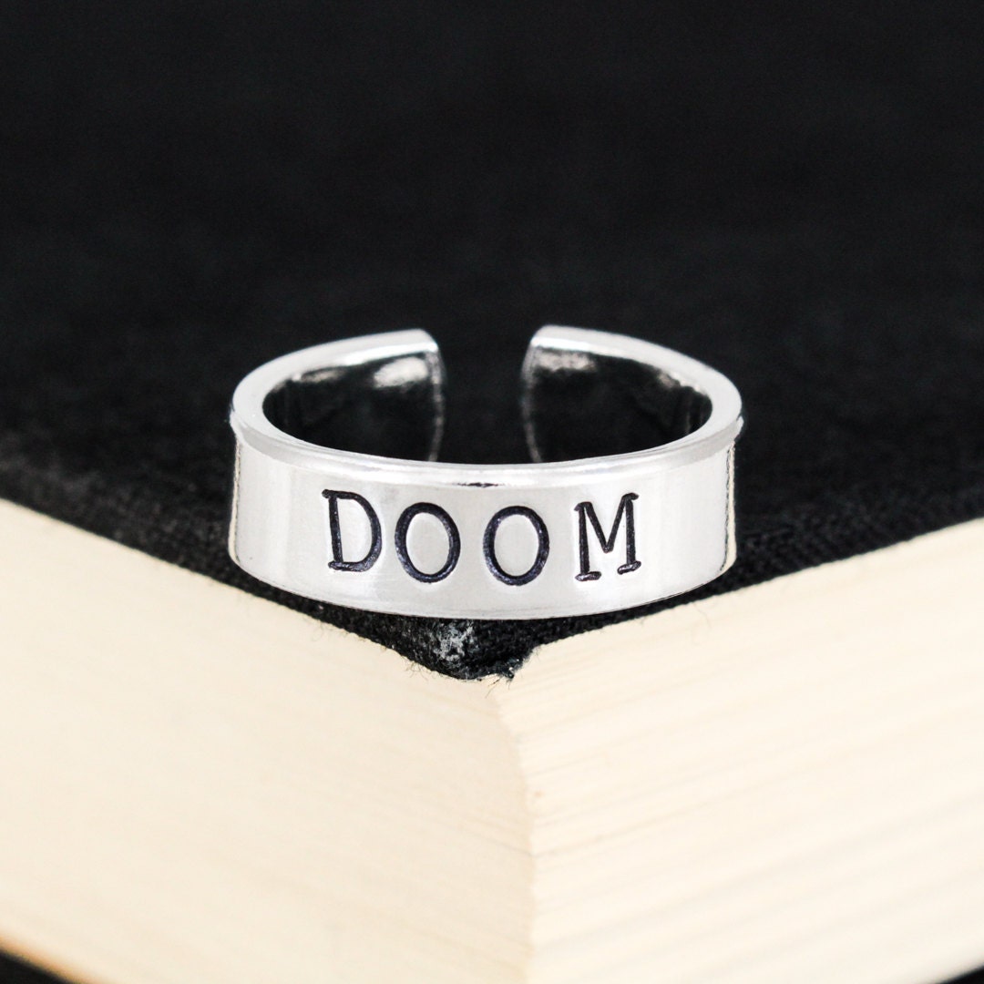 DOOM Ring: Minimalist Doom Metal Cuff - Etsy