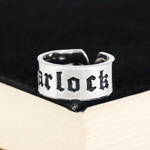 Warlock Ring, Witchcraft, Horror, Gothic Jewelry, Aluminum Cuff Ring - Etsy