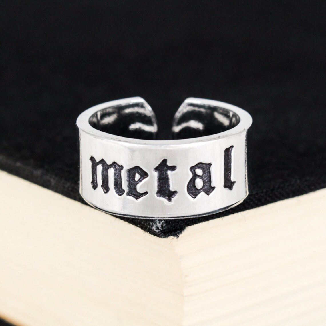 Metal Ring, Death Metal, Metalhead, Aluminum Cuff - Etsy