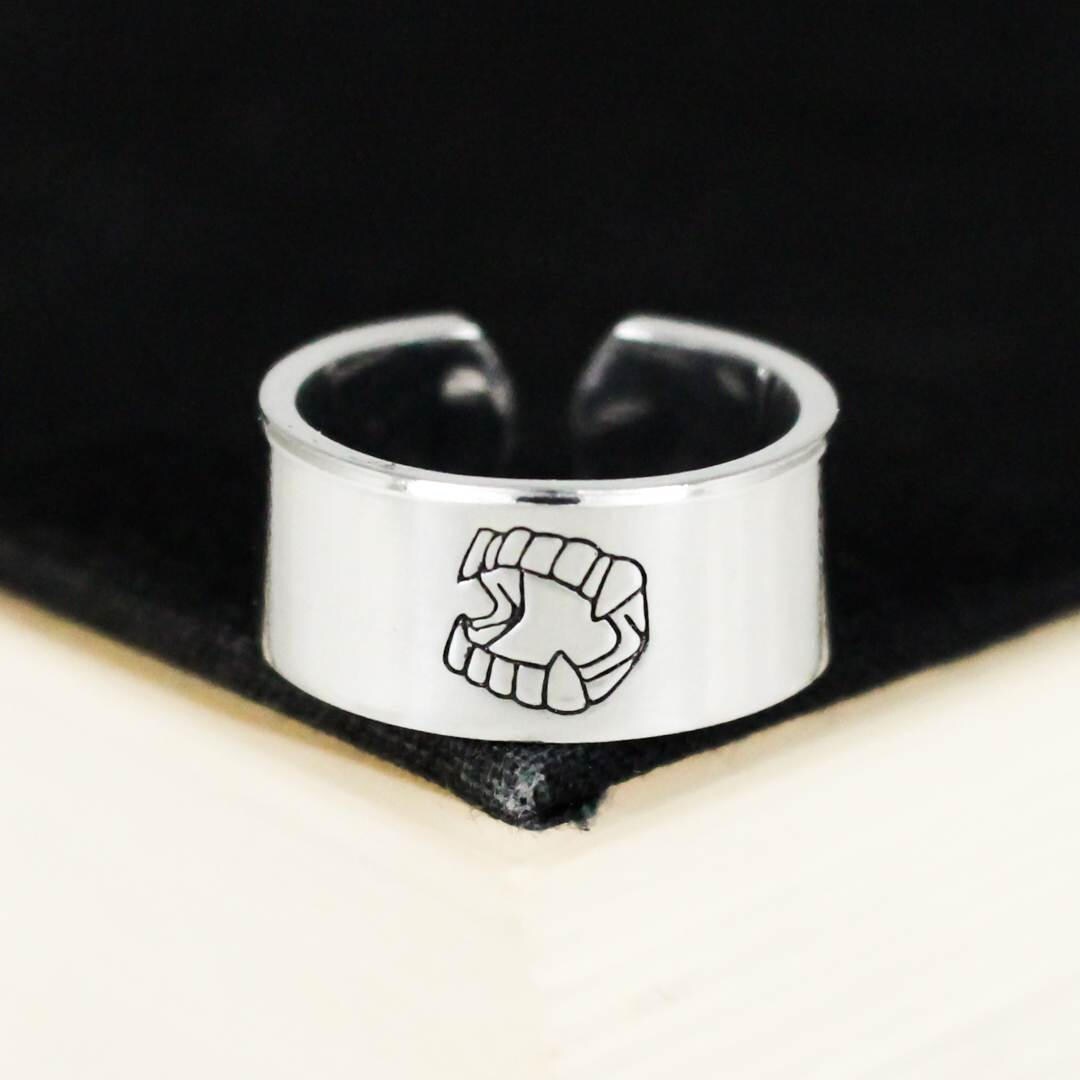 Vampire Teeth Ring, Halloween Ring, Plastic Vampire Teeth, Vampire Ring ...