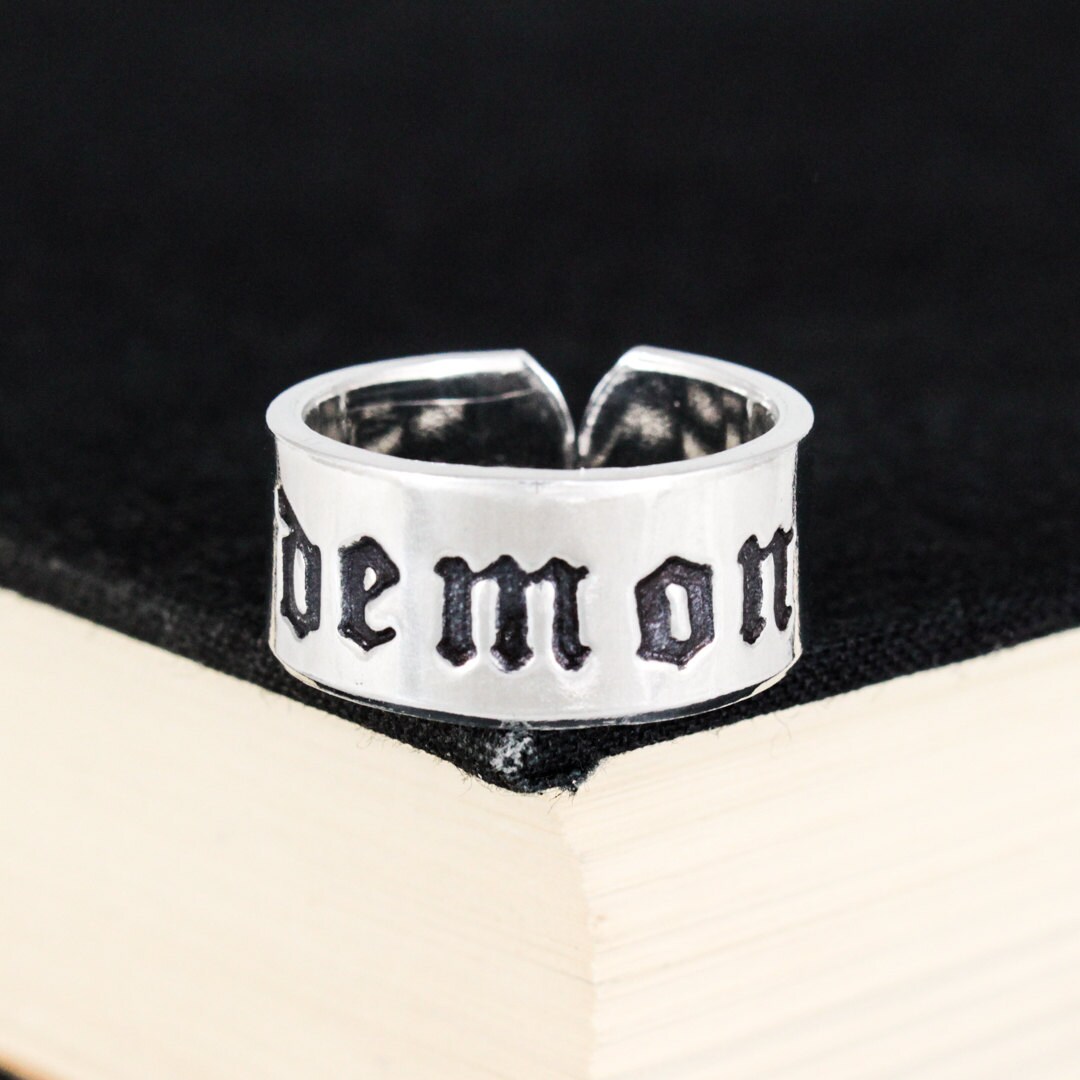 Demon Ring, Horror, Gothic Ring, Satan Jewelry, Metalhead, Aluminum ...