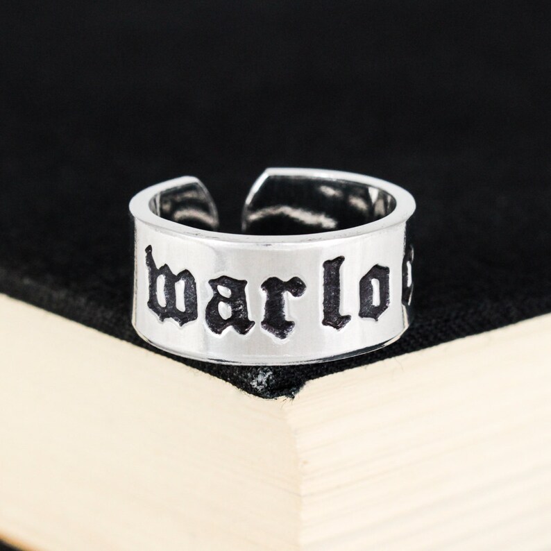 Warlock Ring, Witchcraft, Horror, Gothic Jewelry, Aluminum Cuff Ring - Etsy