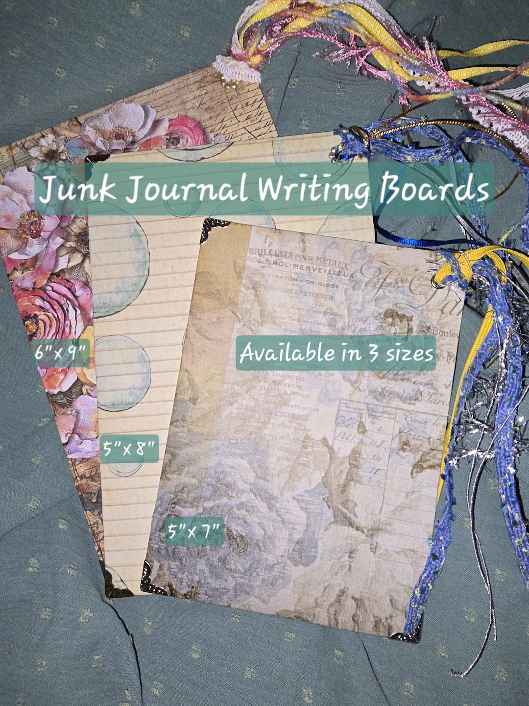 Junk Journal Writing Boards | Handmade Journal Tool | Quality Papers - Etsy