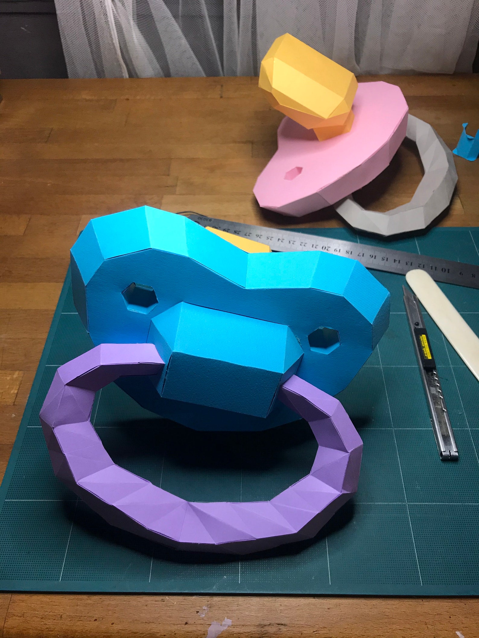 DIY Papercraft 3D Pacifier PDF Printable Template - Etsy