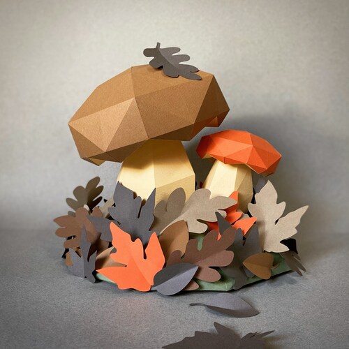 Giant Mushrooms 3d Papercraft. You Get SVG and PDF Digital - Etsy New ...