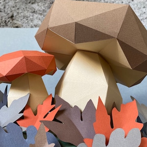 3D Papercraft Boletus Mushrooms PDF/DXF/SVG Printable Template - Etsy