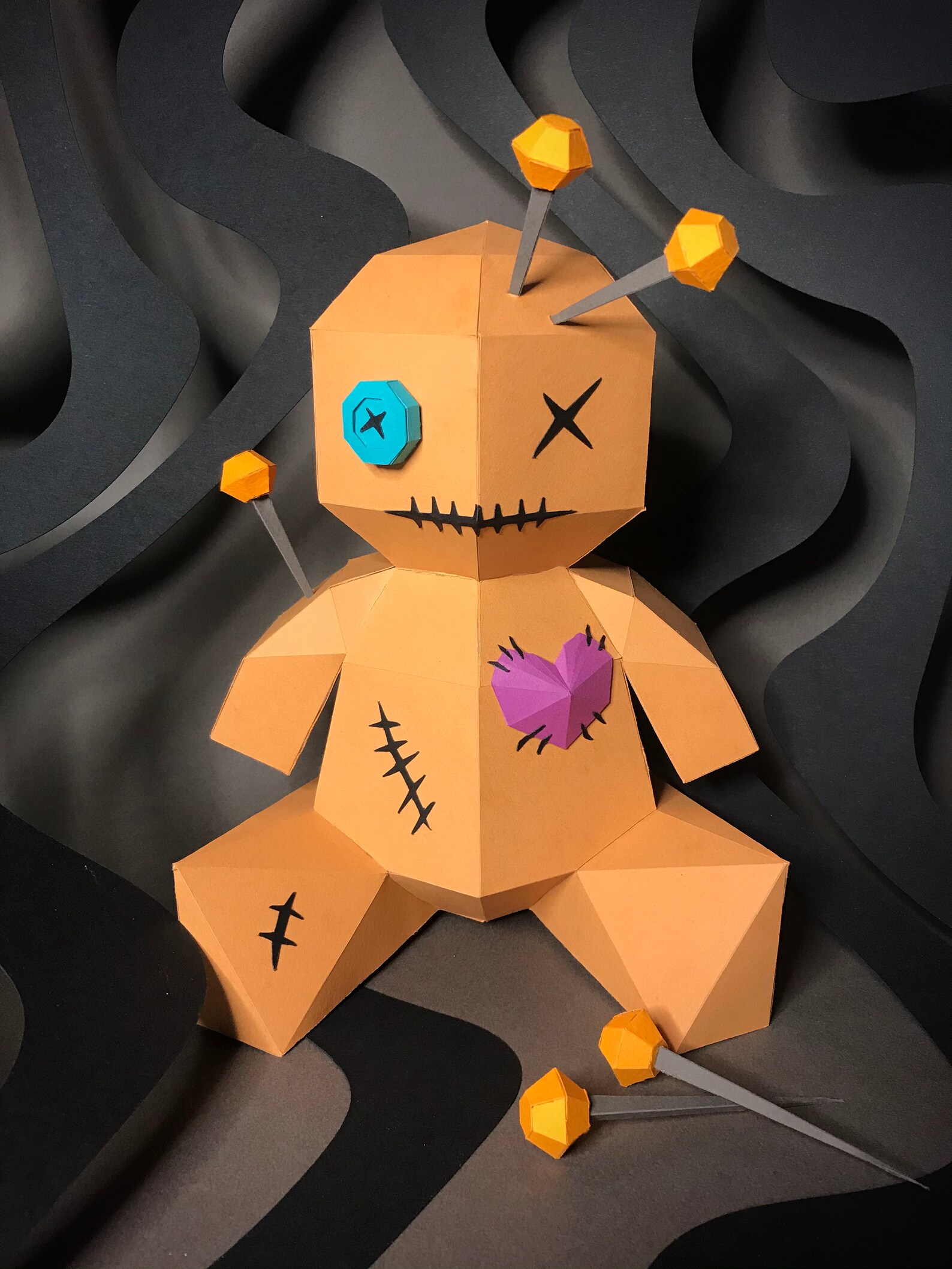 DIY Paper Craft Voodoo Doll Halloween House Decor PDF Printable ...