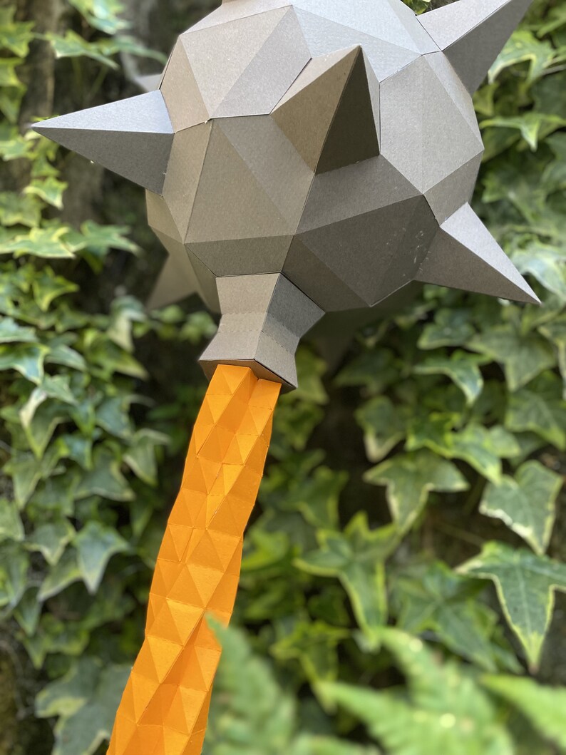 DIY 3D Papercraft Mace PDF Printable Template - Etsy