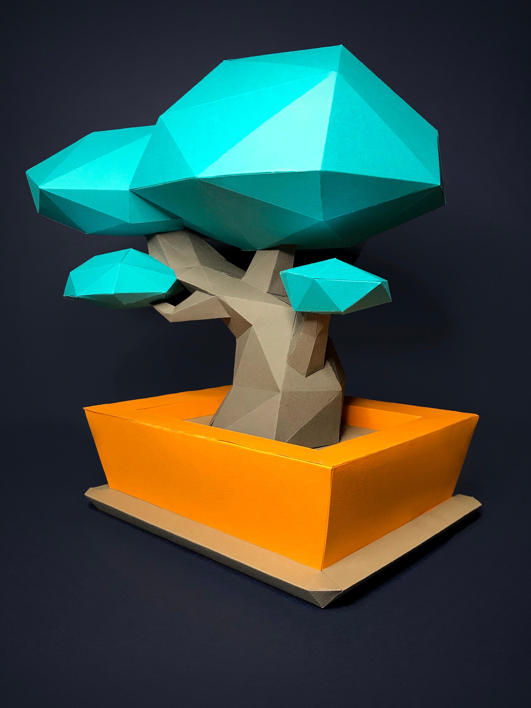DIY 3D Paper Craft Bonsai Tree Printable Template - Etsy