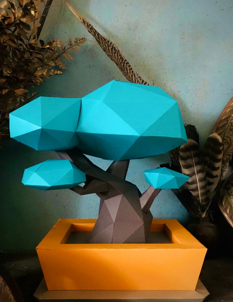3D Paper Craft Bonsai Tree PDF/DXF/SVG Printable Template - Etsy