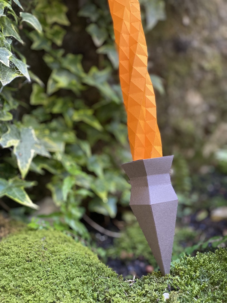 DIY 3D Papercraft Mace PDF Printable Template - Etsy