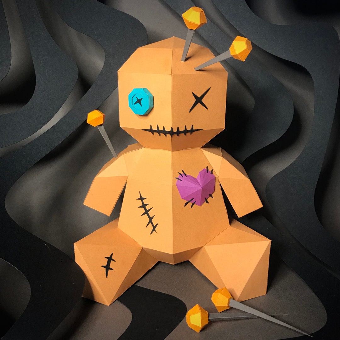 DIY Paper Craft Voodoo Doll Halloween House Decor PDF Printable ...