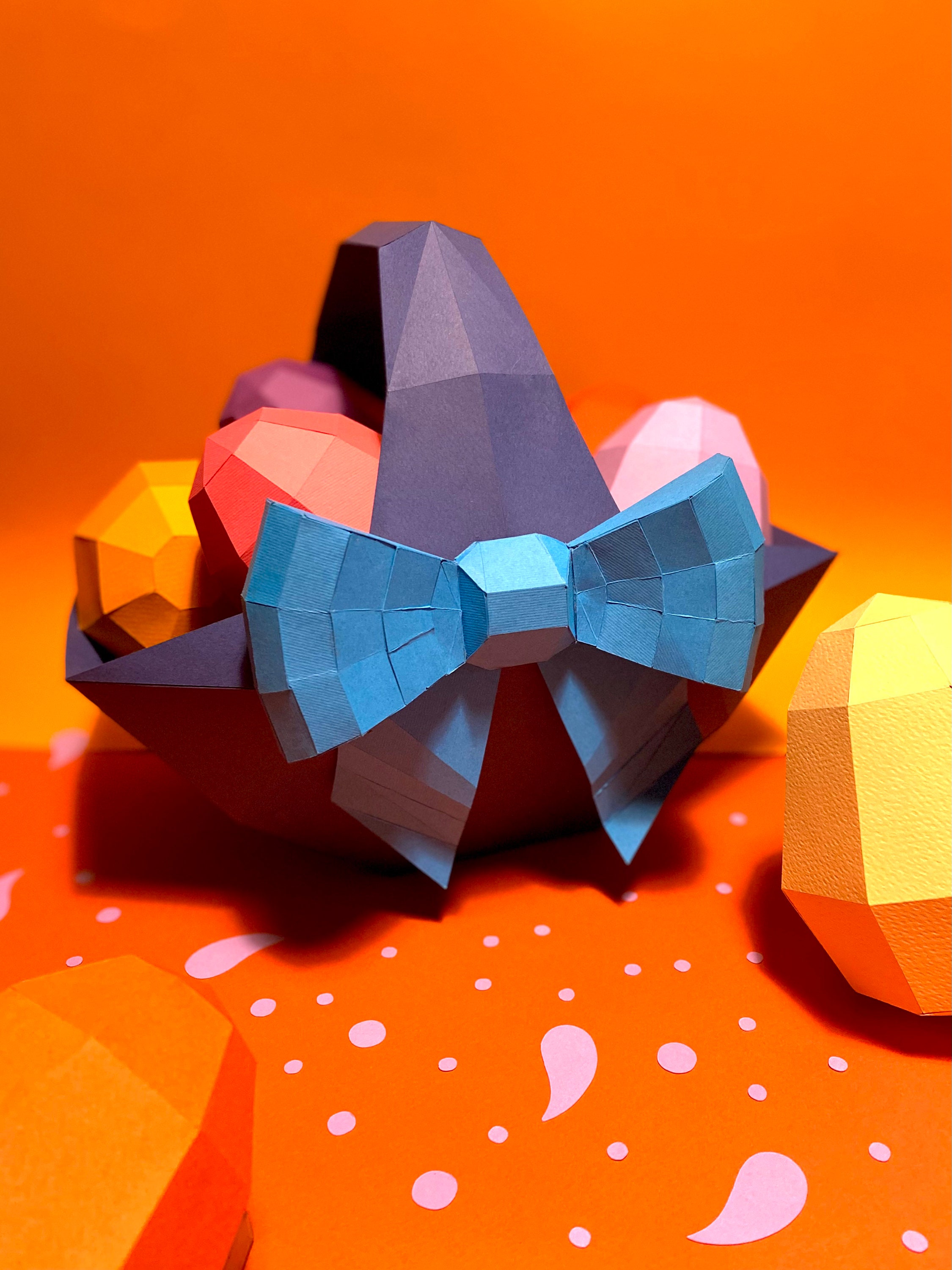 3D Papercraft Easter Basket With Eggs Printable Template PDF/SVG/DXF - Etsy