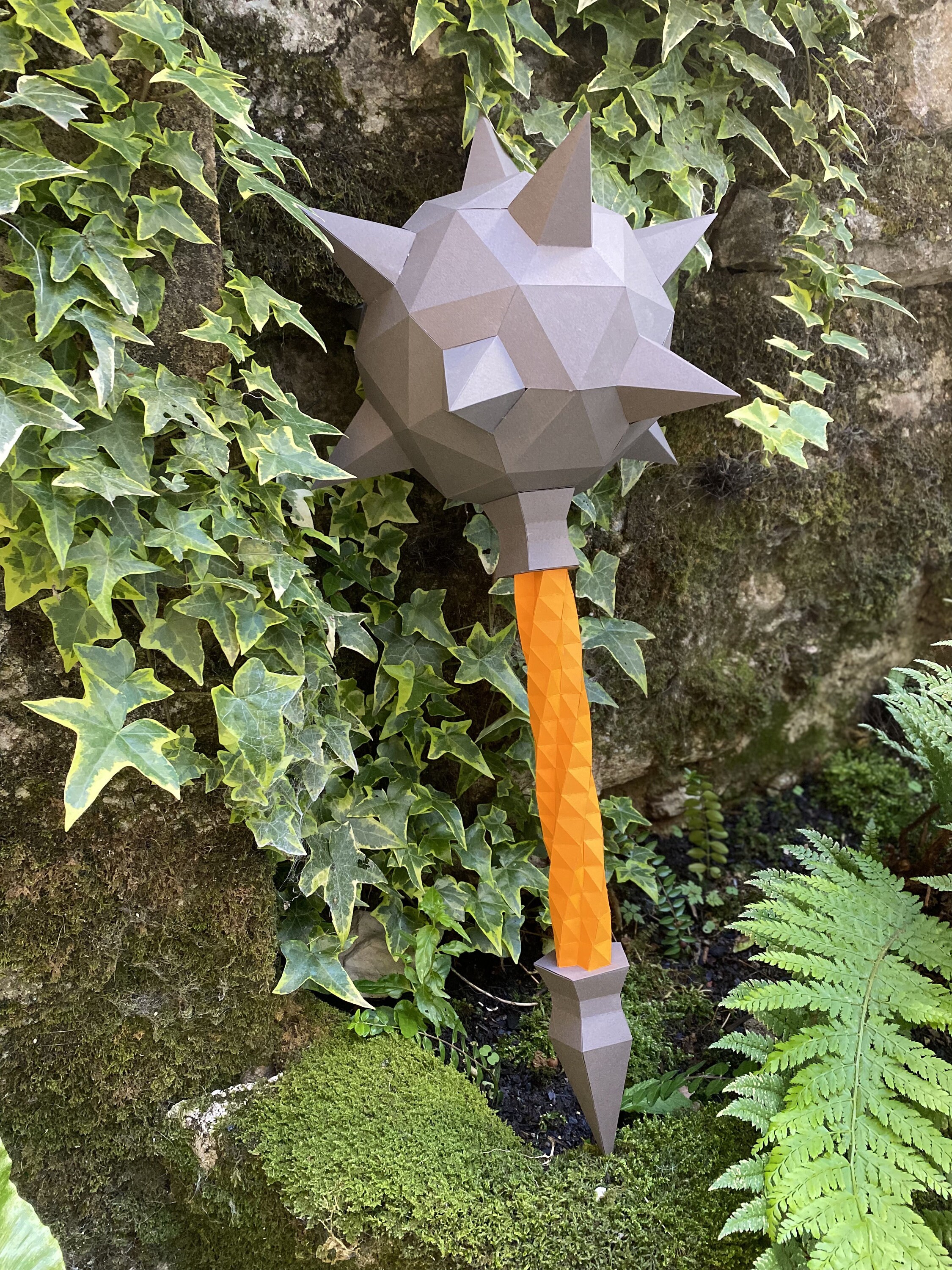 DIY 3D Papercraft Mace PDF Printable Template - Etsy