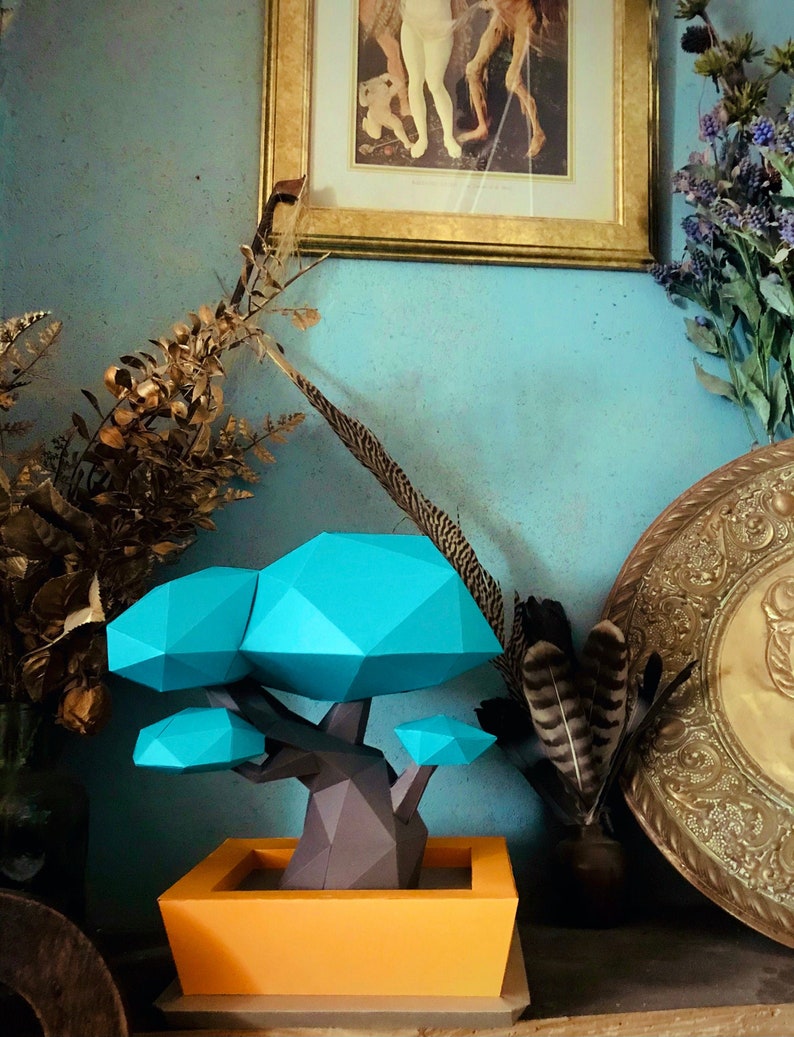 DIY 3D Paper Craft Bonsai Tree Printable Template - Etsy