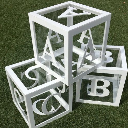 Alphabet BABY Block Box LARGE 40cm Wall Acrylic Balloon Party - Etsy
