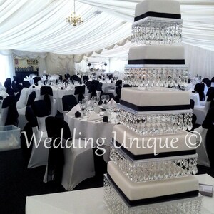 Crystal Wedding Cake Stand Square Chandelier Cake Stand | Etsy UK