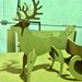 Large MDF Santa Sleigh and Reindeer Prop Party 4ft Long - Sit in Sleigh ...