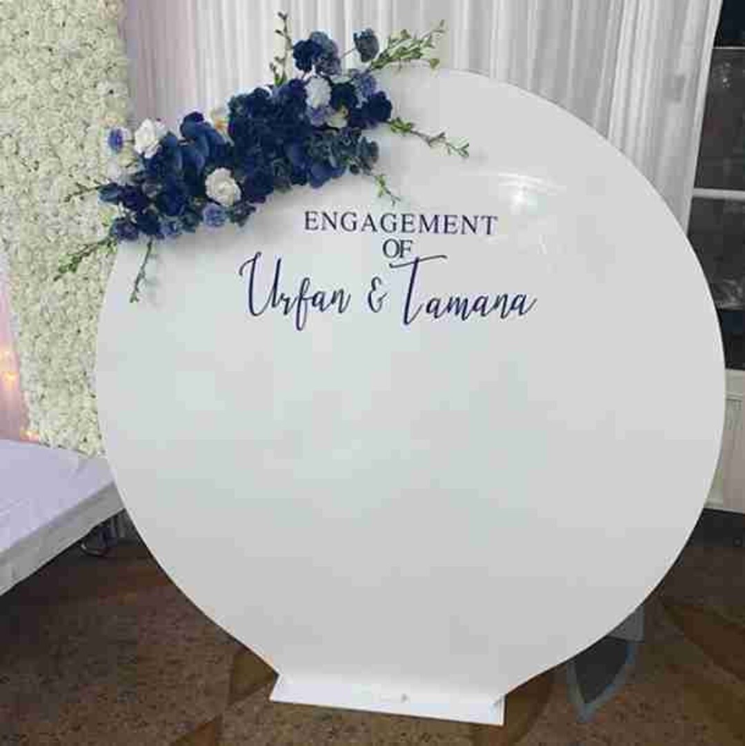 Round Acrylic Backdrop 6ft White Circle Back Drop Backdrop Balloon ...