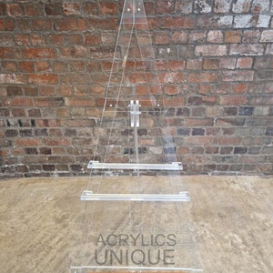 Large Acrylic Easel Stand Sign Perspex Studio Decor Wedding Party ...
