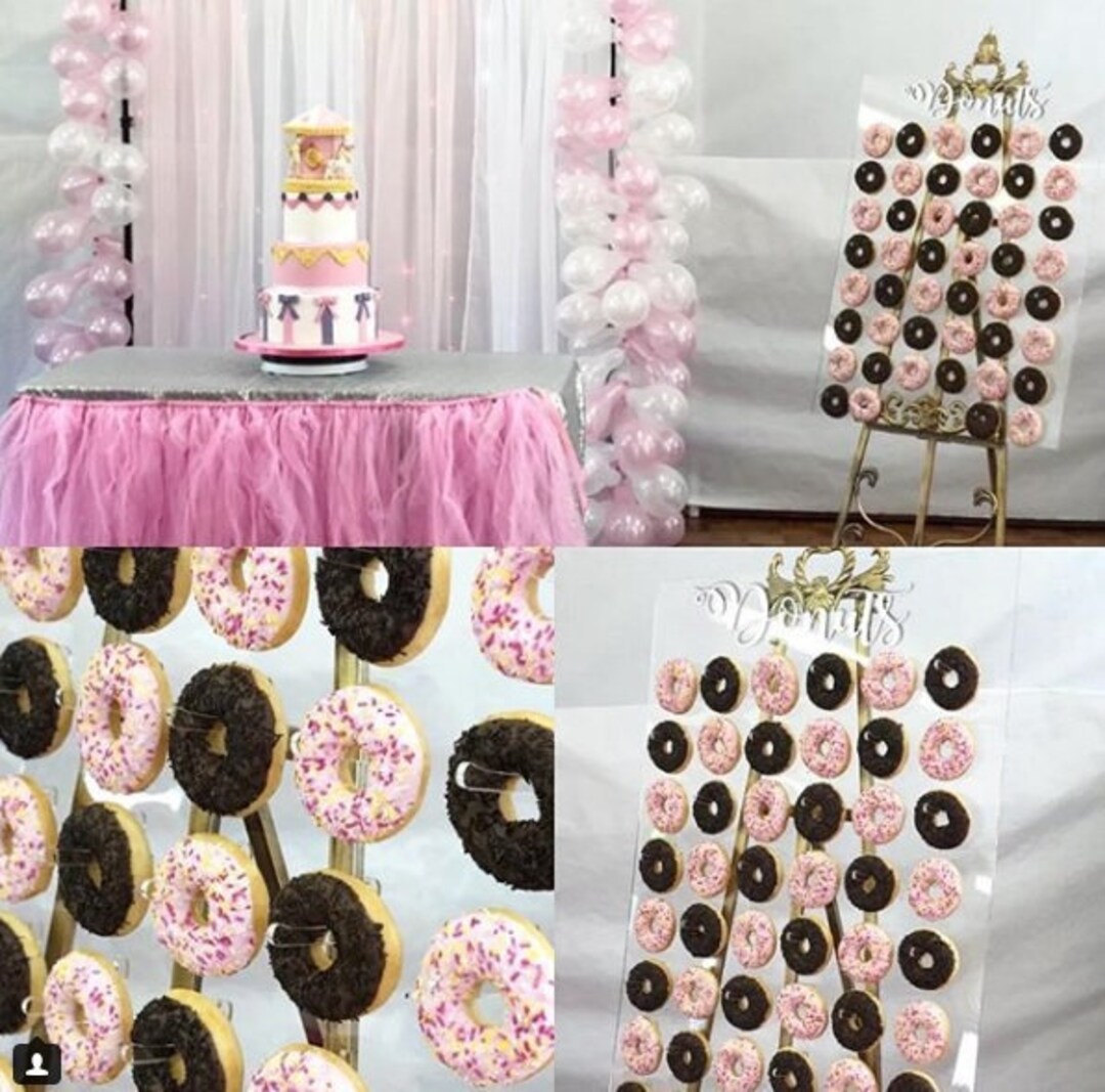 Donut Wall LARGE Acrylic Display Doughnut 48 to 96 Dounts Party Candy ...