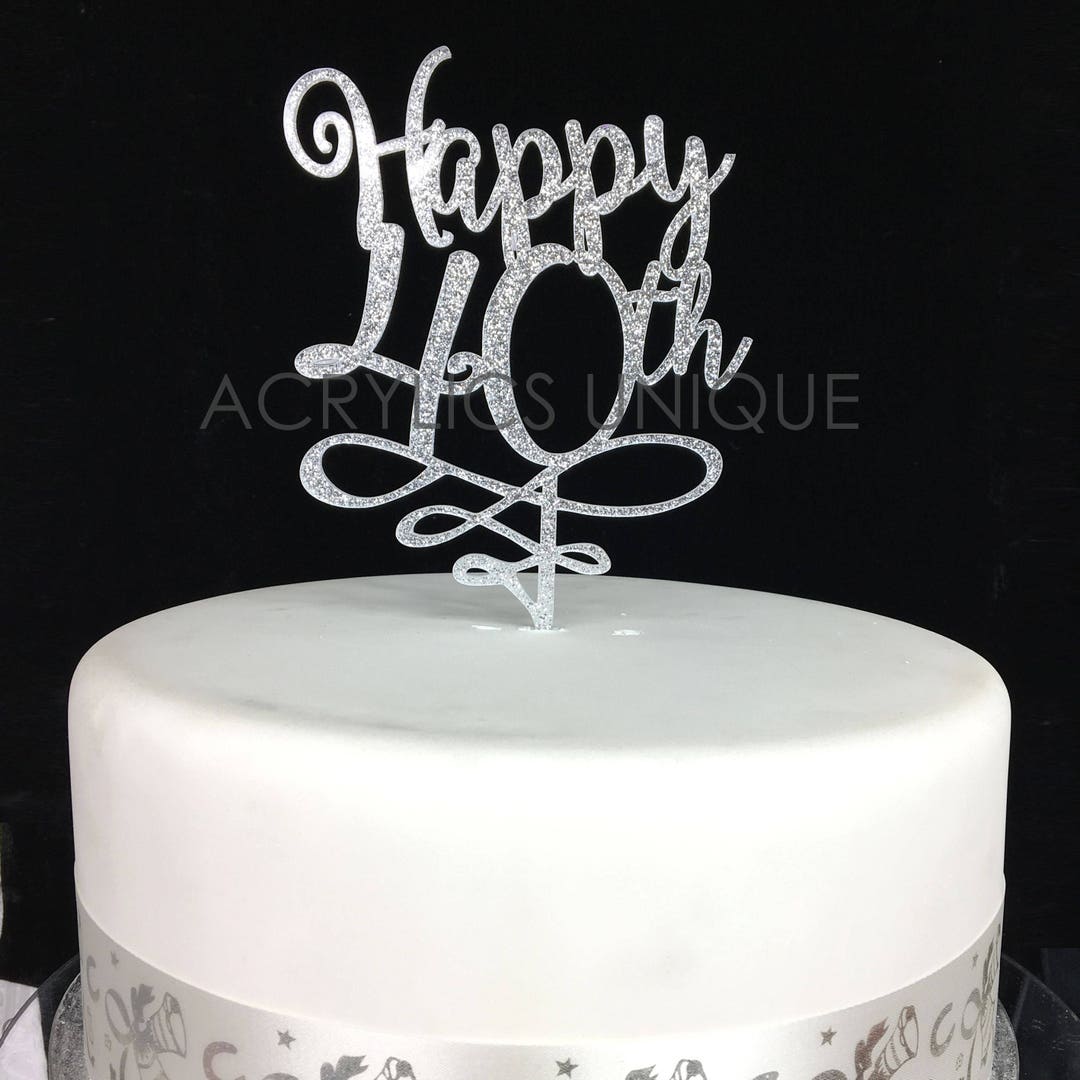 40th Birthday Cake Topper Acrylic 40 Topper 19 COLOURS Made to Order ...