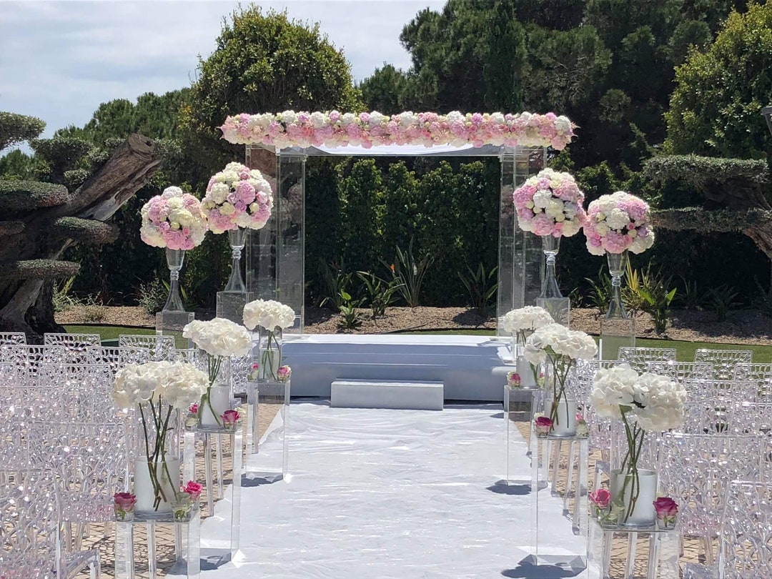 Acrylic Wedding Structure Mandap Chuppah Arch Venue Dressing Stage ...