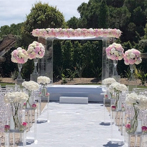 Acrylic Wedding Structure Mandap Chuppah Arch Venue Dressing Stage ...