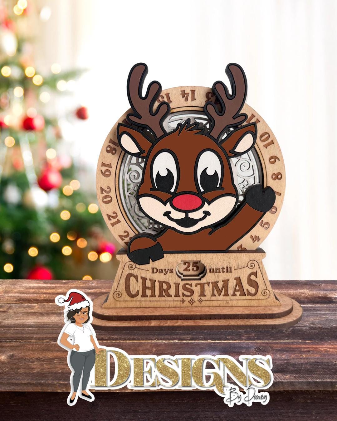 Wooden Reindeer Christmas Countdown Calendar: Holiday Decor - Etsy