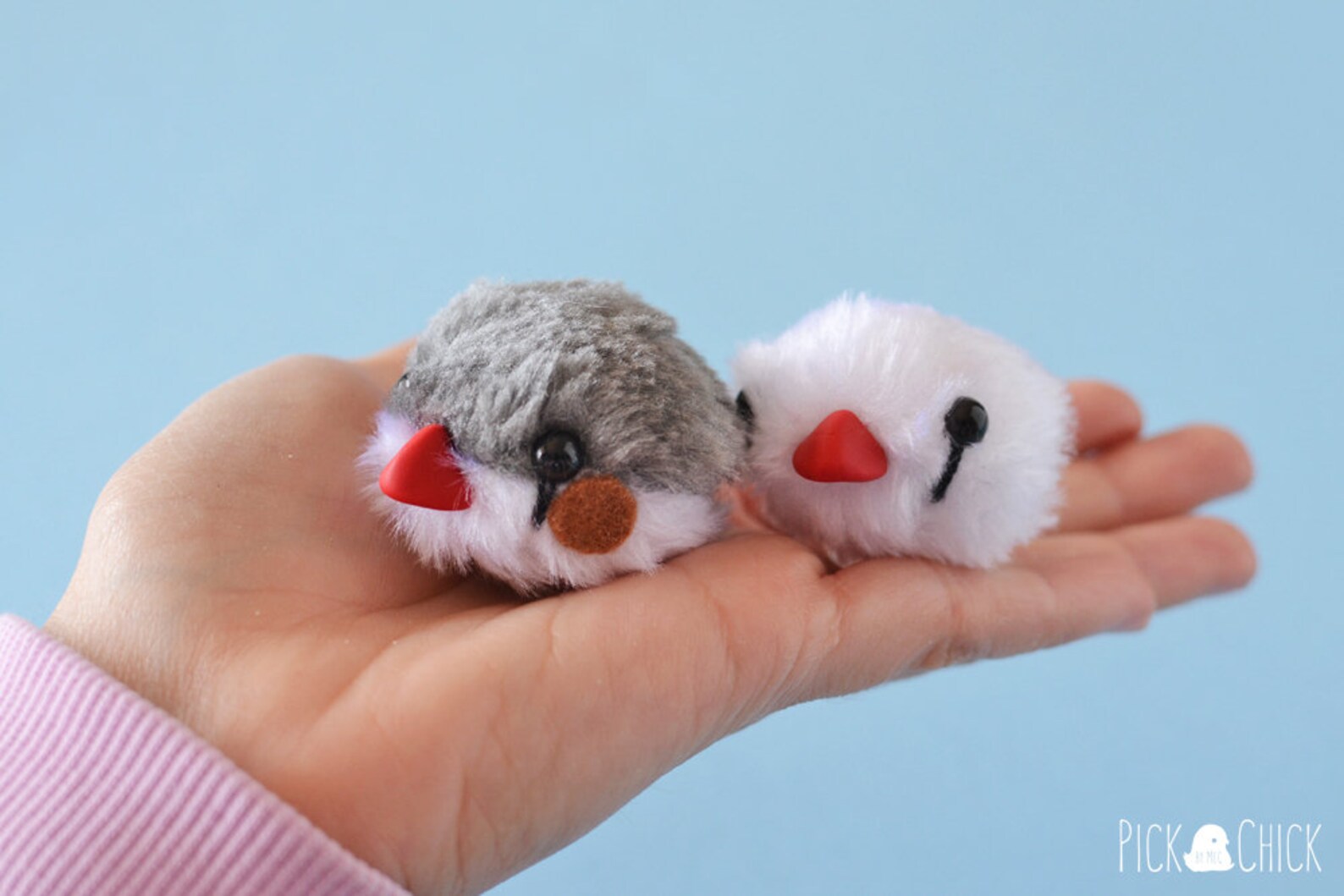 ZEBRA FINCH Miniature plush doll handmade and with optional | Etsy