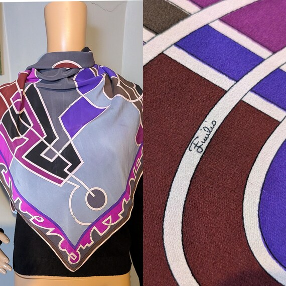 Vintage Emilio Pucci Signed Designer Silk Abstract P… - Gem