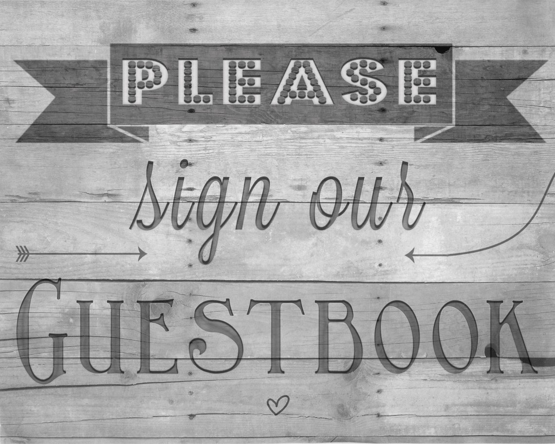 Printable Guest Book Sign- Photoshop Instant Download - Etsy