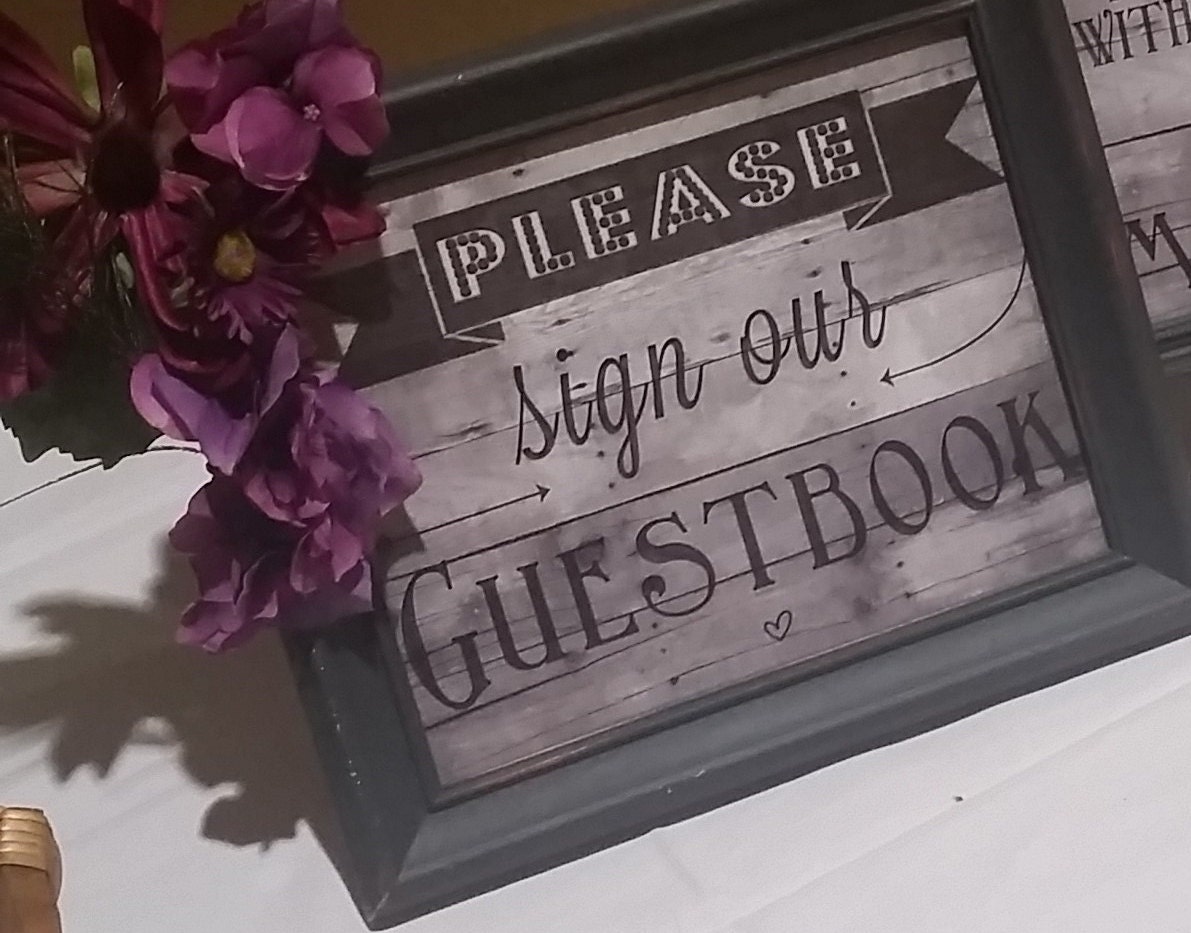 Printable Guest Book Sign- Photoshop Instant Download - Etsy