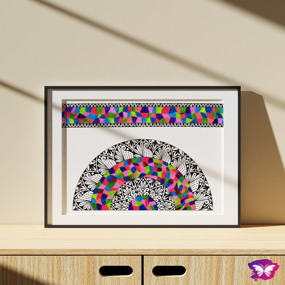 Modern Abstract Mandala Art Set Printable Wall Art Set of 3 Mandalas in ...