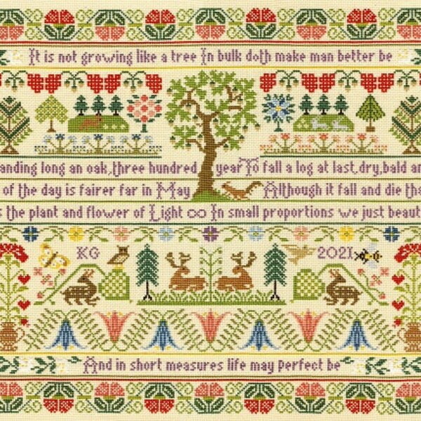 Oak Tree Cross Stitch - Etsy