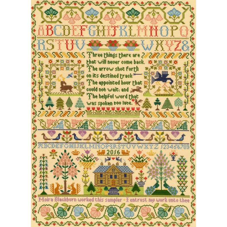 Bothy Threads Three Things Sampler Counted Cross Stitch Kit by - Etsy