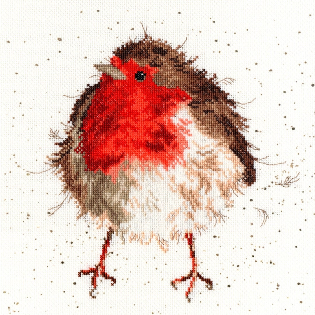 Bothy Threads Jolly Robin Wrendale Hannah Dale gezählt Cross Stitch Kit ...