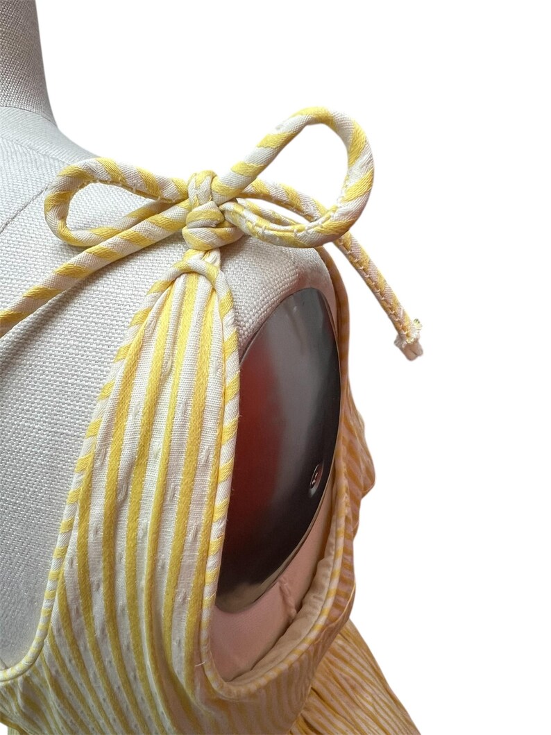 1950's Vintage Candy Jones California Summer Dress With Yellow & White ...